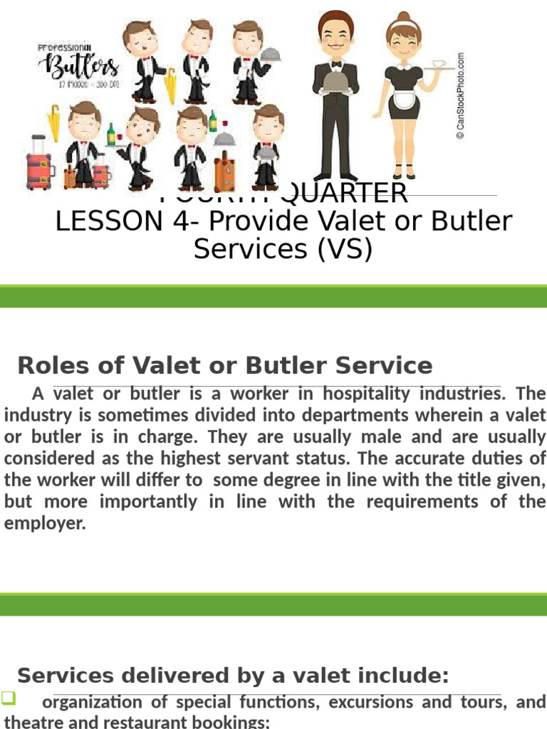 Core 4 Provide Valet or Butler Services | PDF | Communication ...