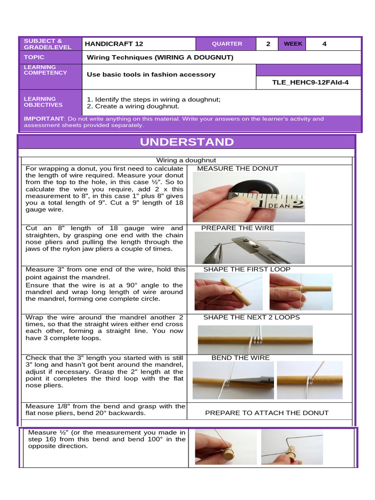 1.1 Procedures in Wiring A Donut | PDF | Doughnut
