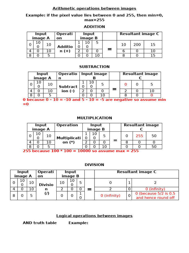 1 - 2 Mathematical Operations | PDF | Logic | Mathematics