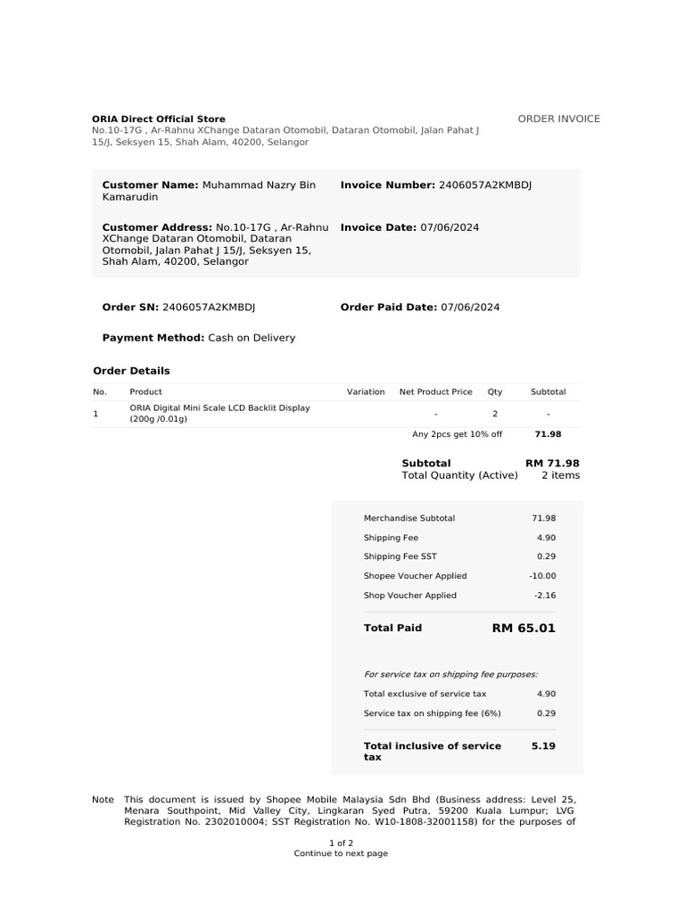 Invoice 2406057A2KMBDJ | PDF | Invoice | Taxes