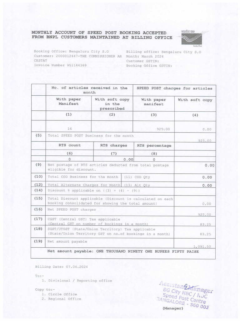 Post Office Bill | PDF
