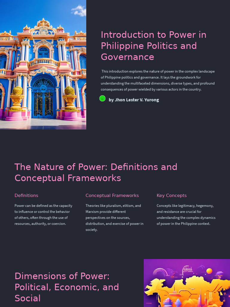 Power Dynamics in Philippine Politics | PDF | Power (Social And ...