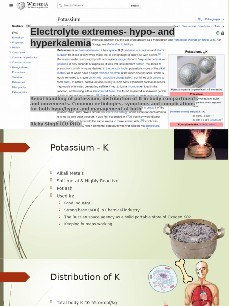 Understanding Hypo- and Hyperkalemia | PDF | Potassium | Chemistry