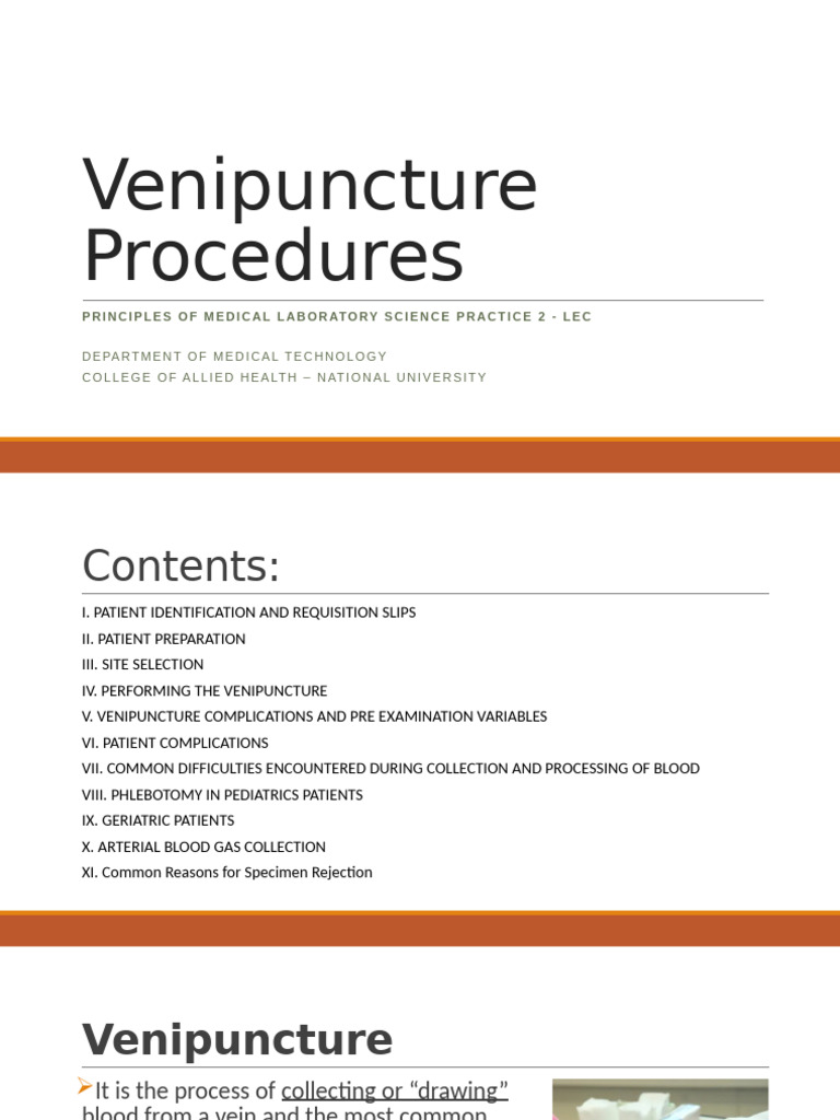 5- Techniques in Phlebotomy | PDF | Vein | Intravenous Therapy