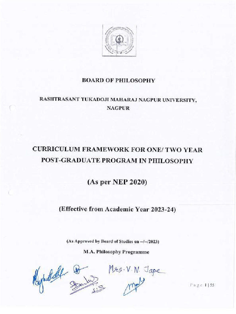 MA in Philosophy Syllabus Sem I To IV As Per NEP-2020 - Compressed | PDF