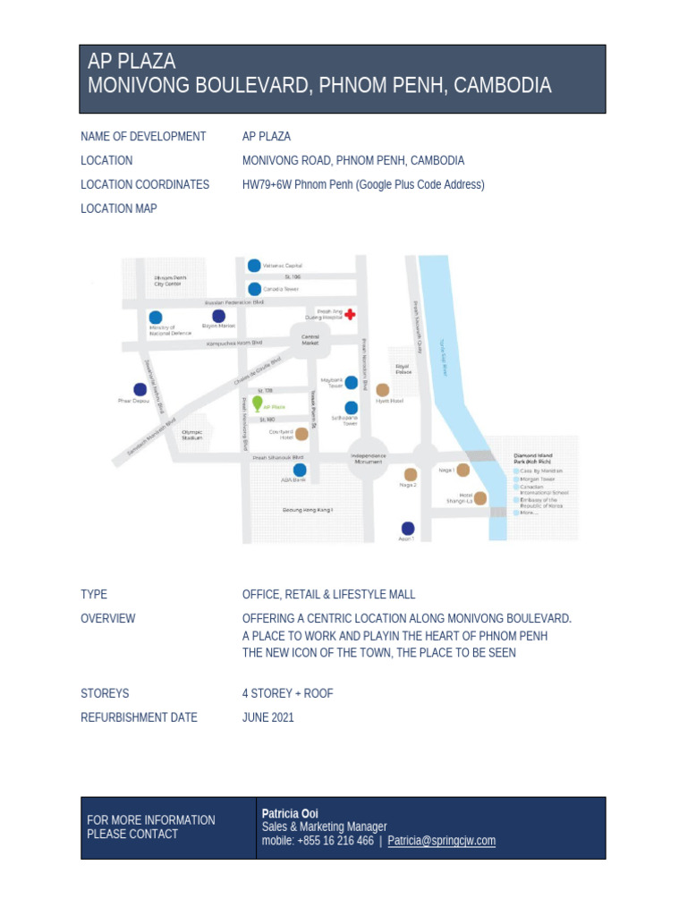 Factsheet AP Plaza | PDF | Cambodia
