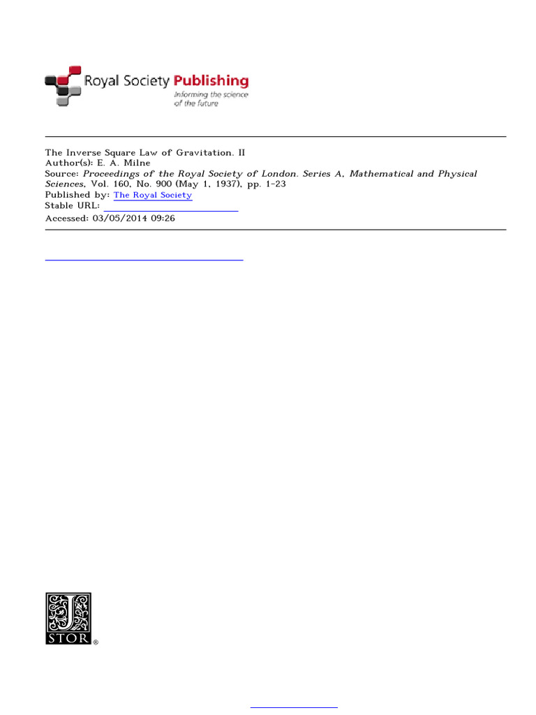 The Royal Society | PDF | General Relativity | Force