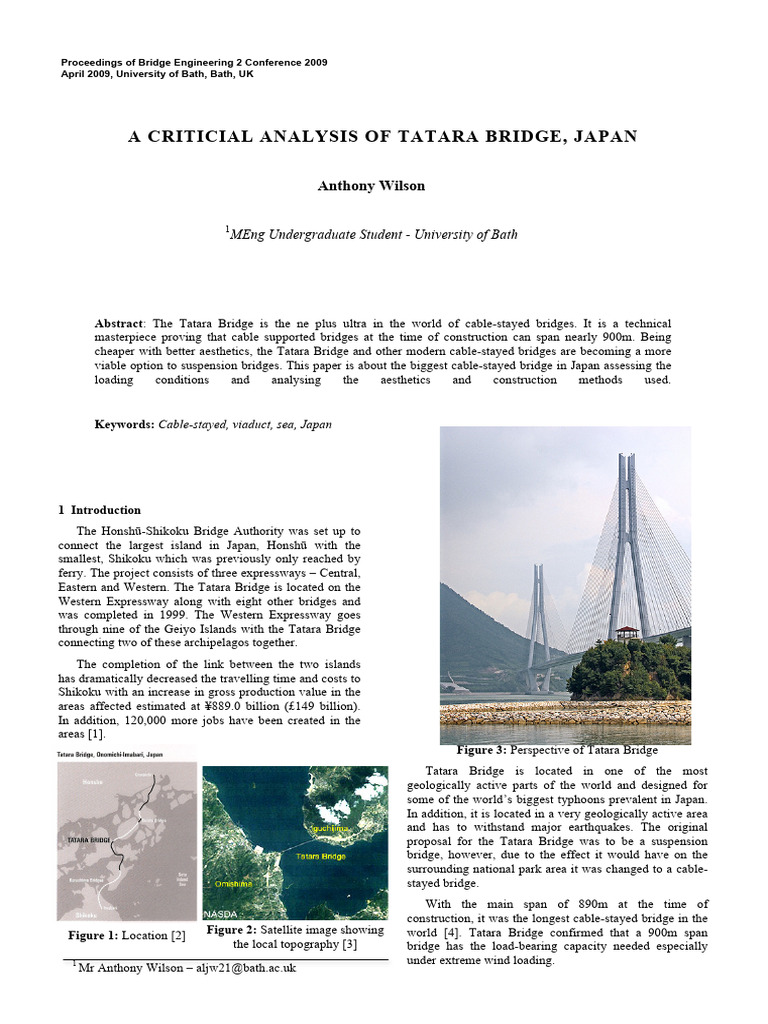 Paper - A Criticial Analysis of Tatara Bridge, Japan | PDF | Bridge ...