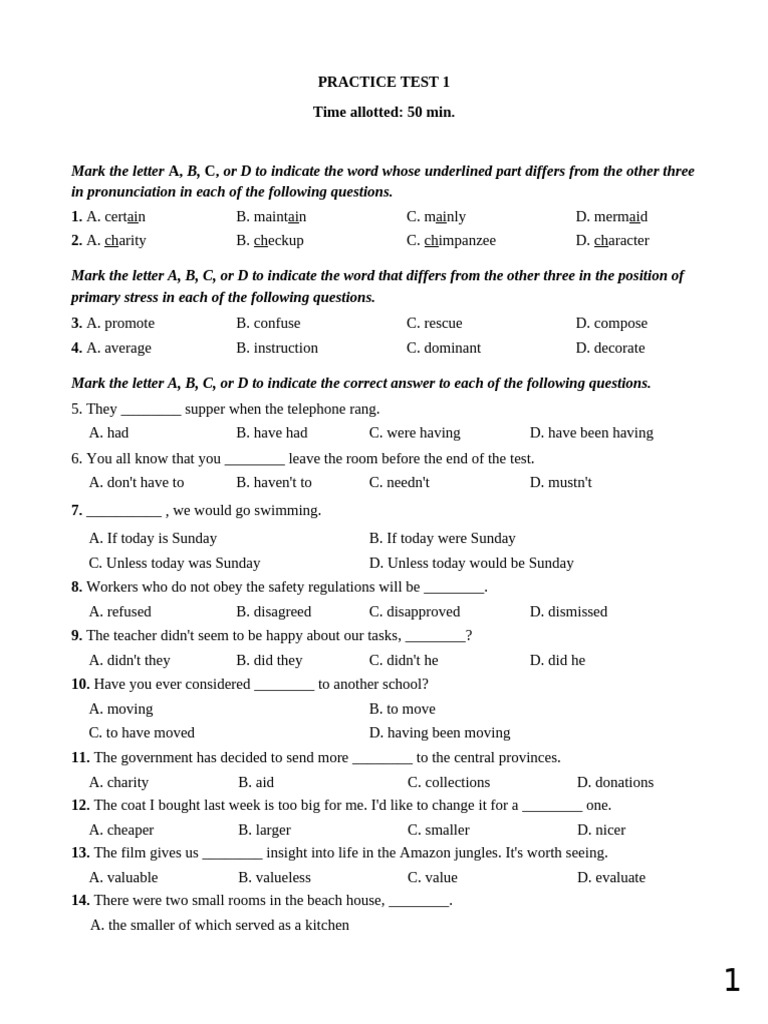 15 Đề Ôn Tập | PDF | Tropical Cyclones | English Language