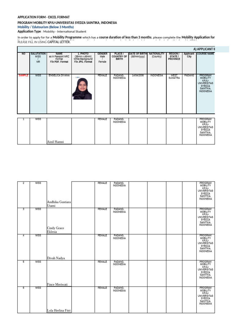 Excel Mobility 01 Unisa | PDF | Passport | Document