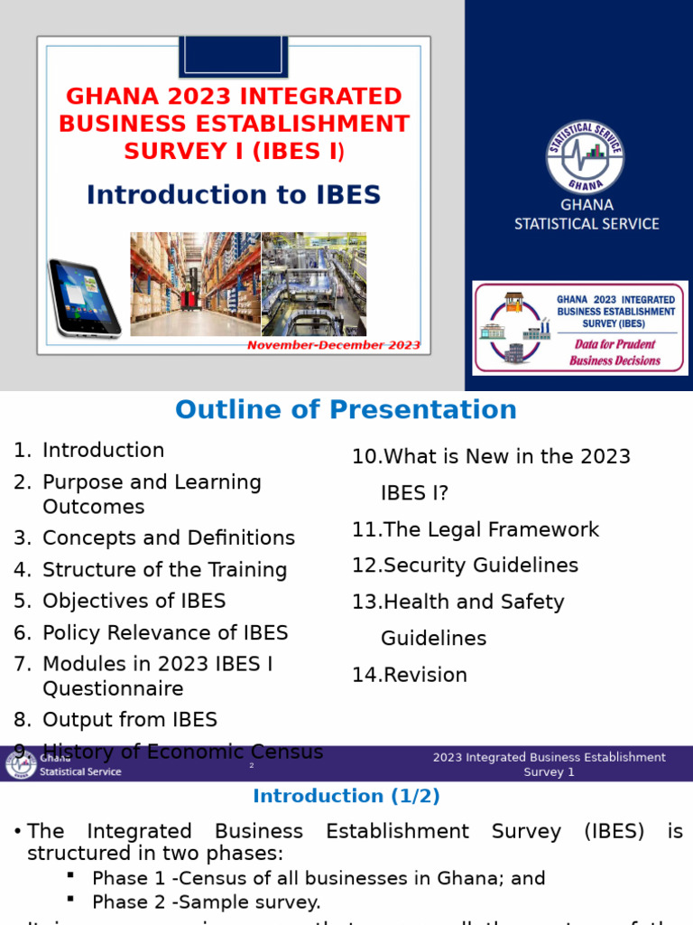 Presentation 1 Introduction To IBES | PDF | Survey Methodology | Census
