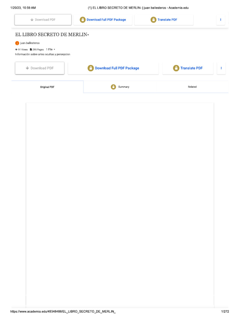 El Libro Secreto de Merlin | PDF