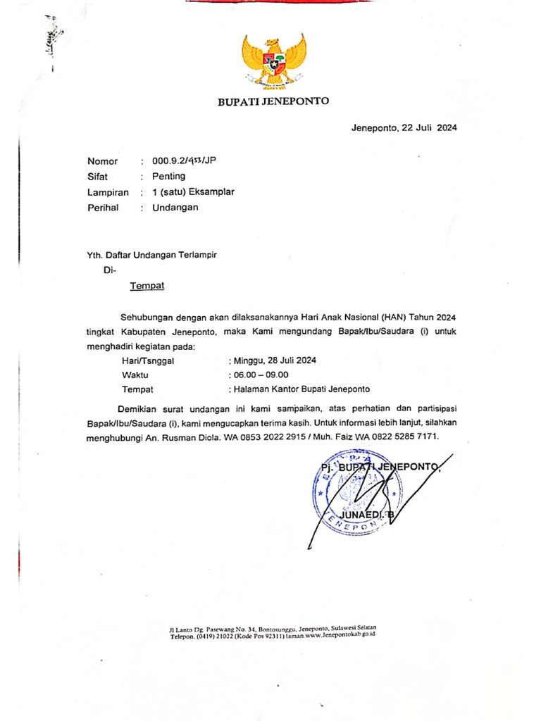 Surat Undangan Han | PDF