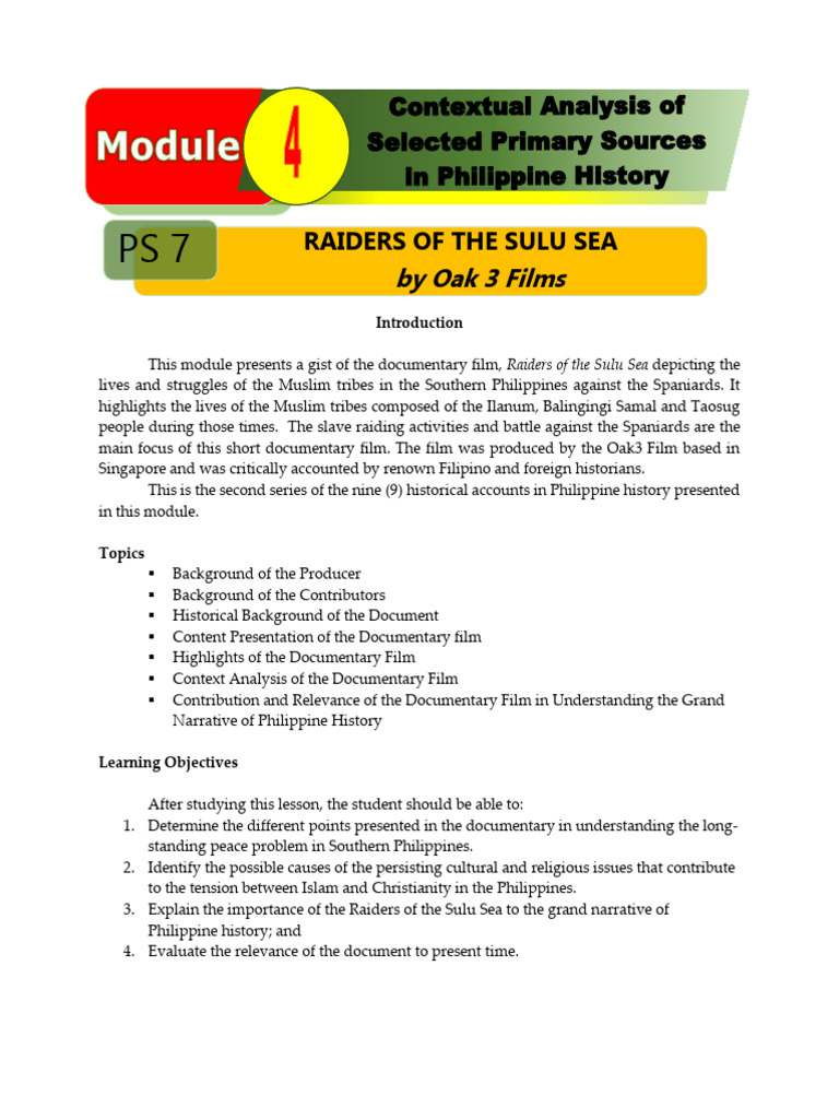 PS 7 Riaders of The Sulu Sea | PDF