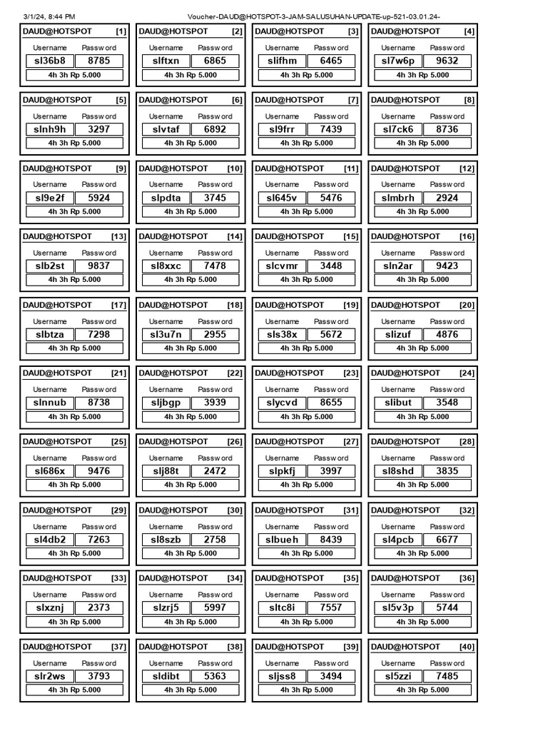 SL5 3 JAM SALUSUHAN UPDATE Up 521 03.01.24 | PDF | Computers