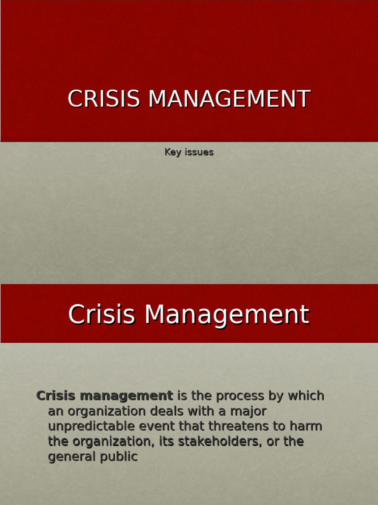 504 Crisis Management | PDF | Crisis Management | Business