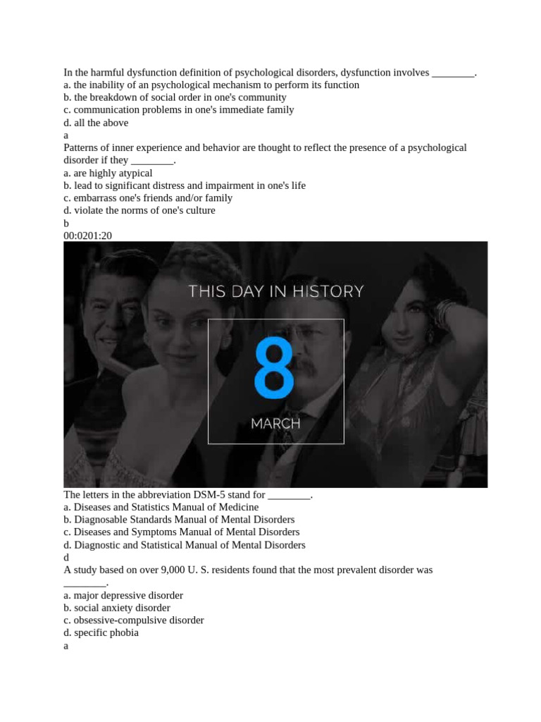 In The Harmful Dysfunction Definition of Psychological Disorders | PDF ...
