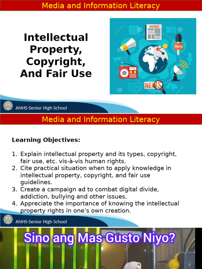 Q4 Wk07 Intellectual Property Copyright and Fair Use | PDF | Copyright ...