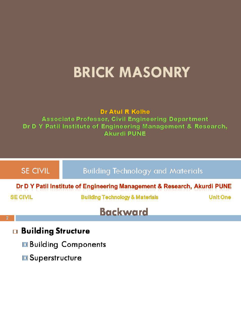 Brick Masonry Terminology | PDF