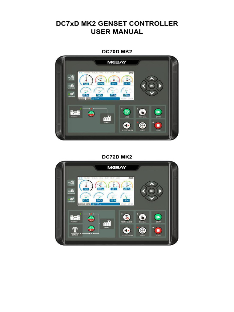 DC72D MK2 Genset Controller User Manual V1.7-20240315 | PDF | Mains ...