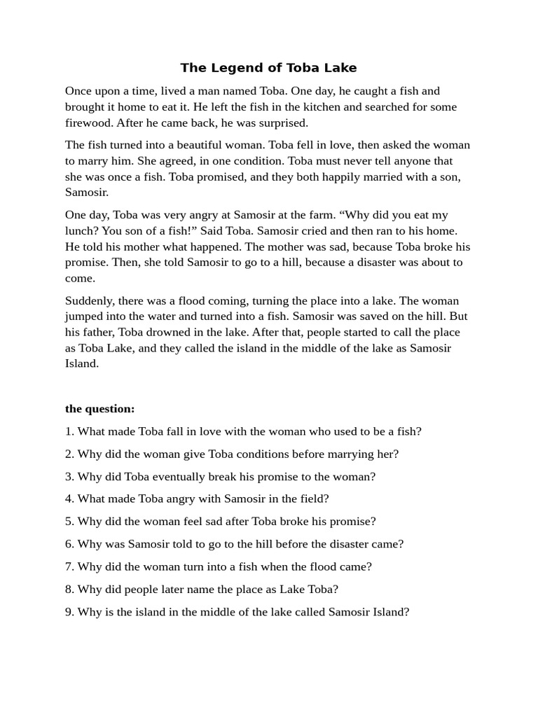 English Narrative Text | PDF