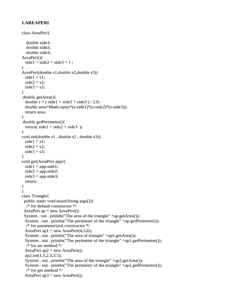 Oops Lab Manual | PDF | Area | Length Oops Lab Manual | PDF | Area | Length