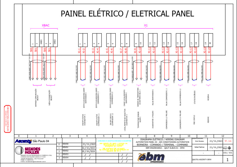 Painel de Automação Qaut-01 - (Qaut-Slbus-01) Rev03-Borneira | PDF