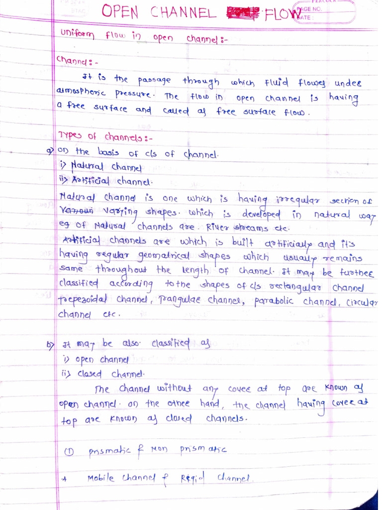 Open Channel Flow | PDF