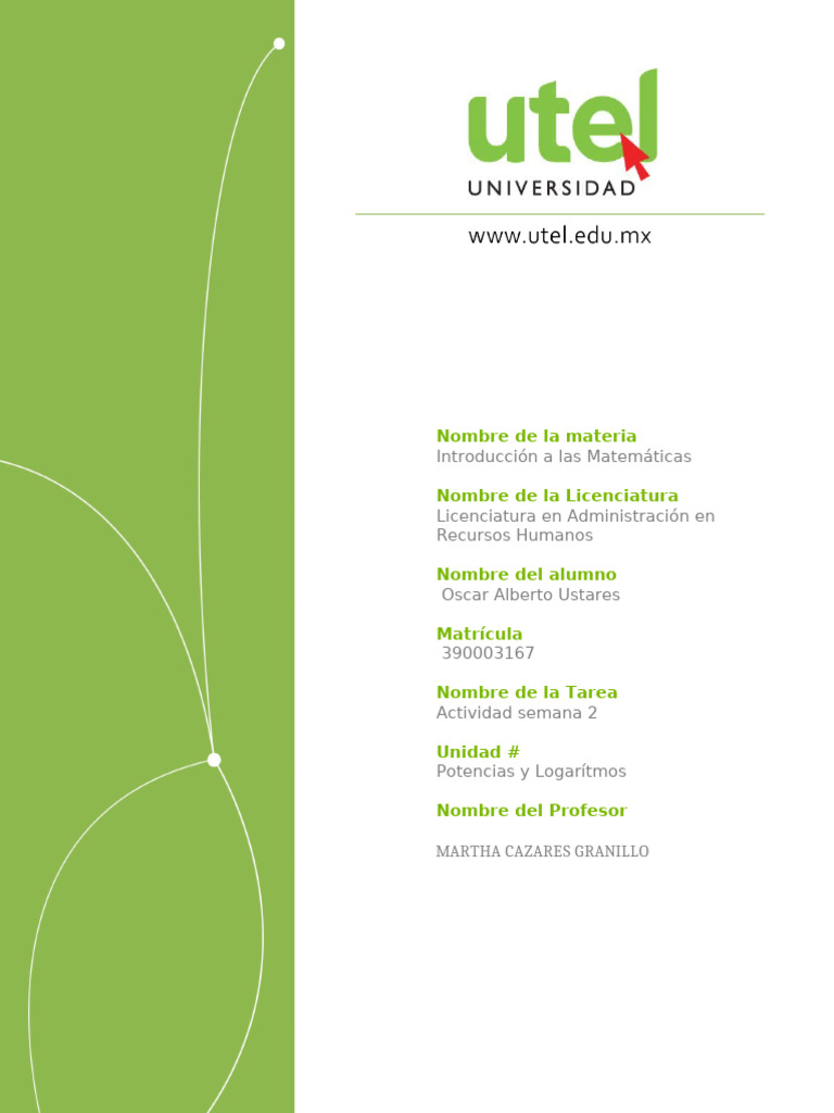 Trabajo Actividad Semana 2 Int A Las Mat PDF Elasticidad