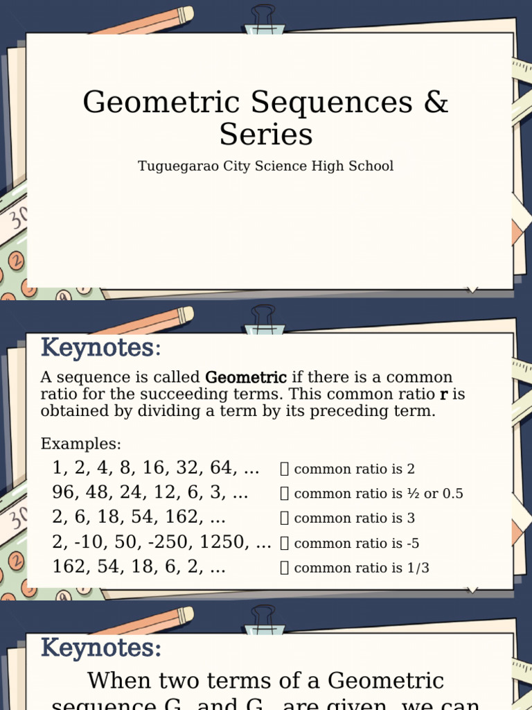Geometric Sequences Series | PDF | Mathematics | Mathematical Analysis