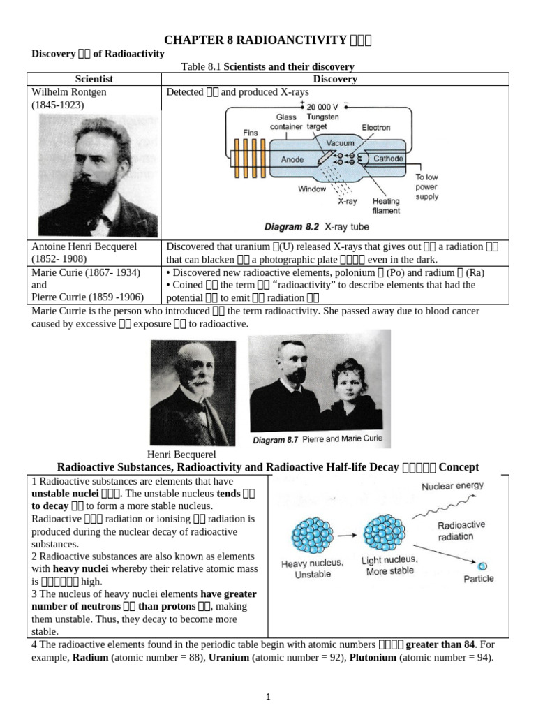 F3 Chapter 8 Radioactivity | PDF | Radioactive Decay | Radiation