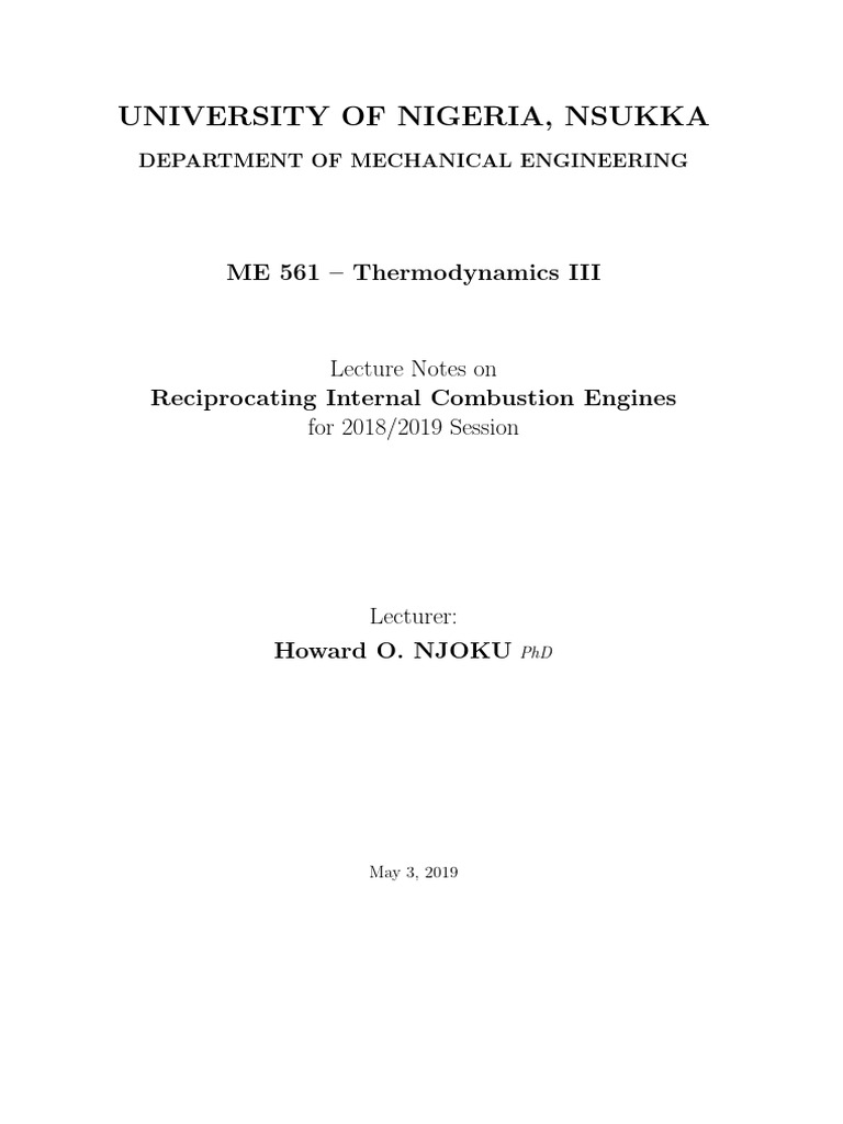 4 Reciprocating IC Engines | PDF | Internal Combustion Engine | Diesel Engine