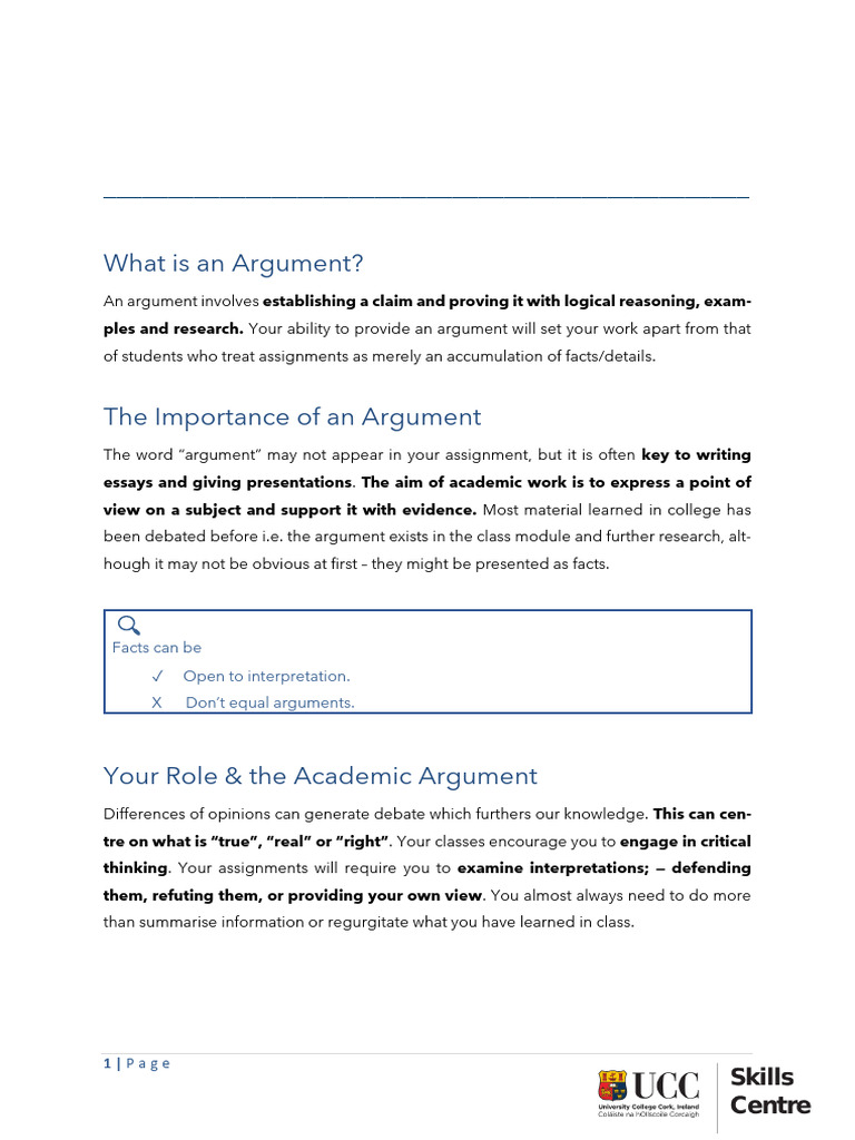 How To Build An Academic Argument | PDF | Argument | Reason