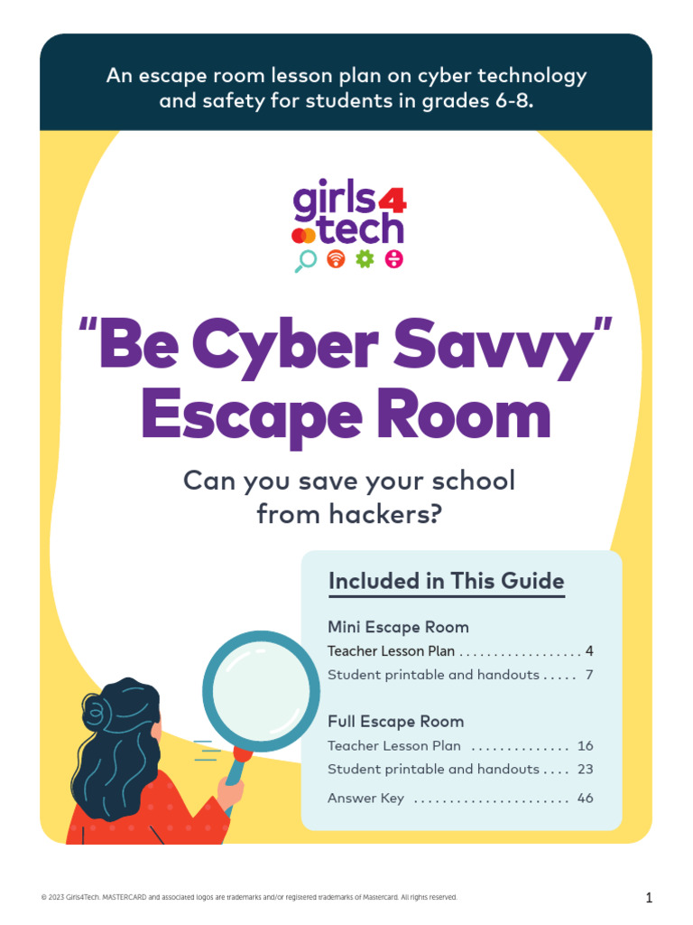 Girls4Tech Escape Room Guide | PDF | Password | Computer Security