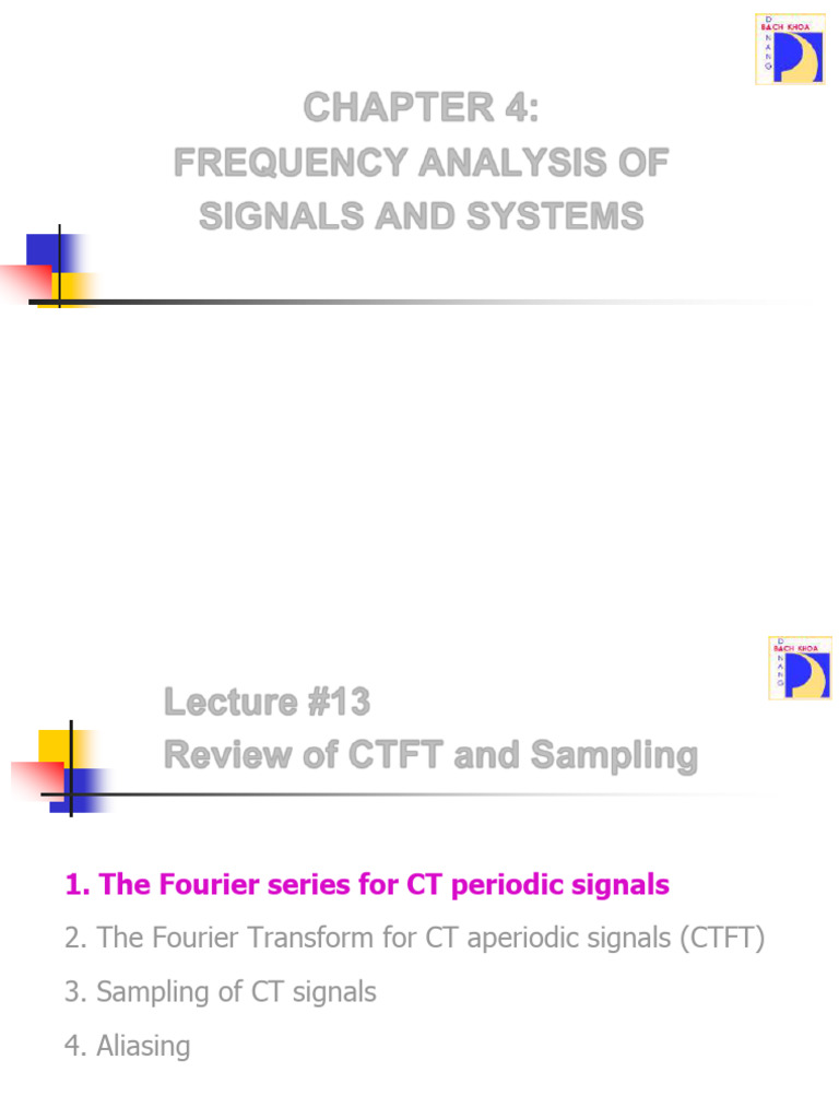 Chapter4 ST | PDF | Fourier Transform | Spectral Density