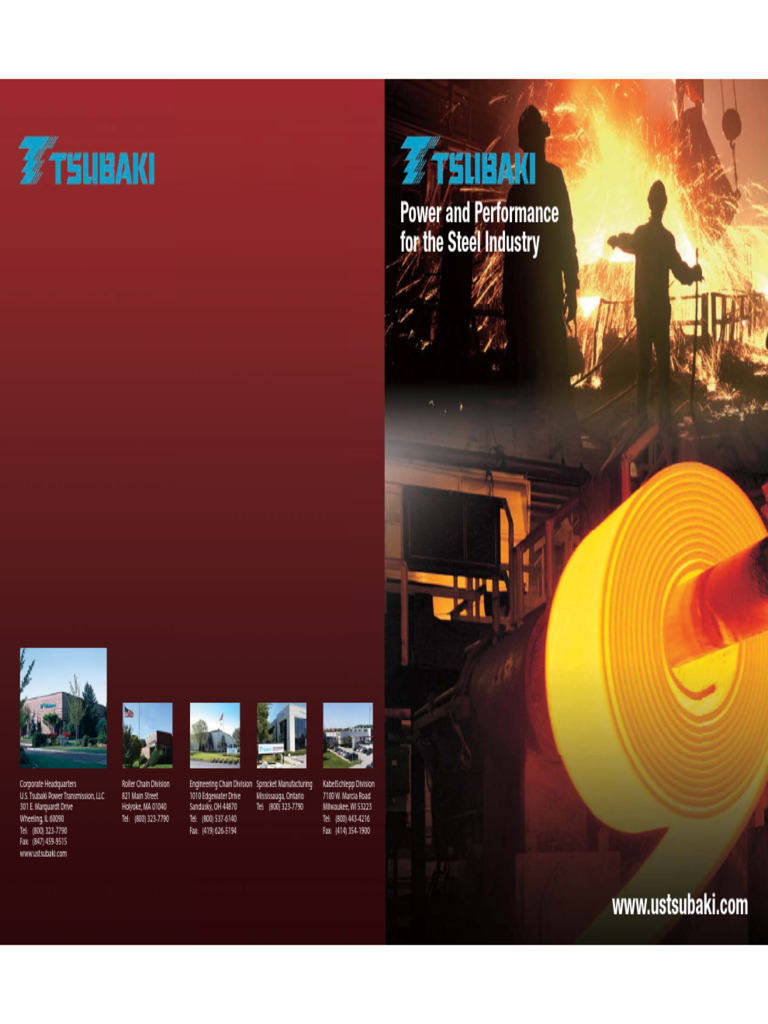 Steel Mill - Brochure - Tsubaki | PDF | Rolling (Metalworking) | Iron