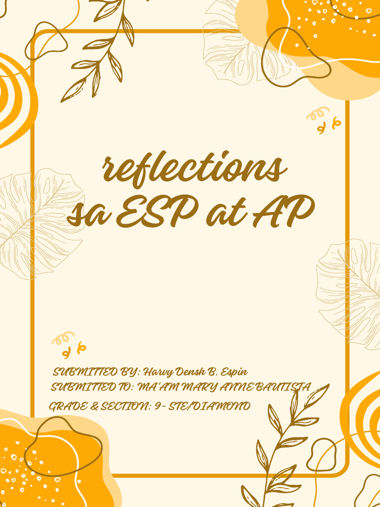 Orange and Yellow Aesthetic Daily Journal Cover Document A4 | PDF