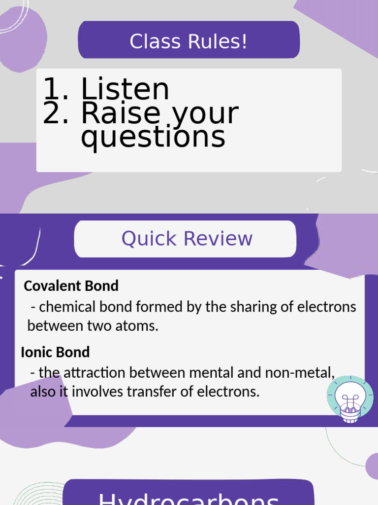 Chemical Bonding Educational Presentation in Purple and Gray Abstract ...