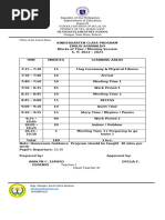 Class Program Kinder Sy.2022 2023 | PDF | Educational Institutions ...