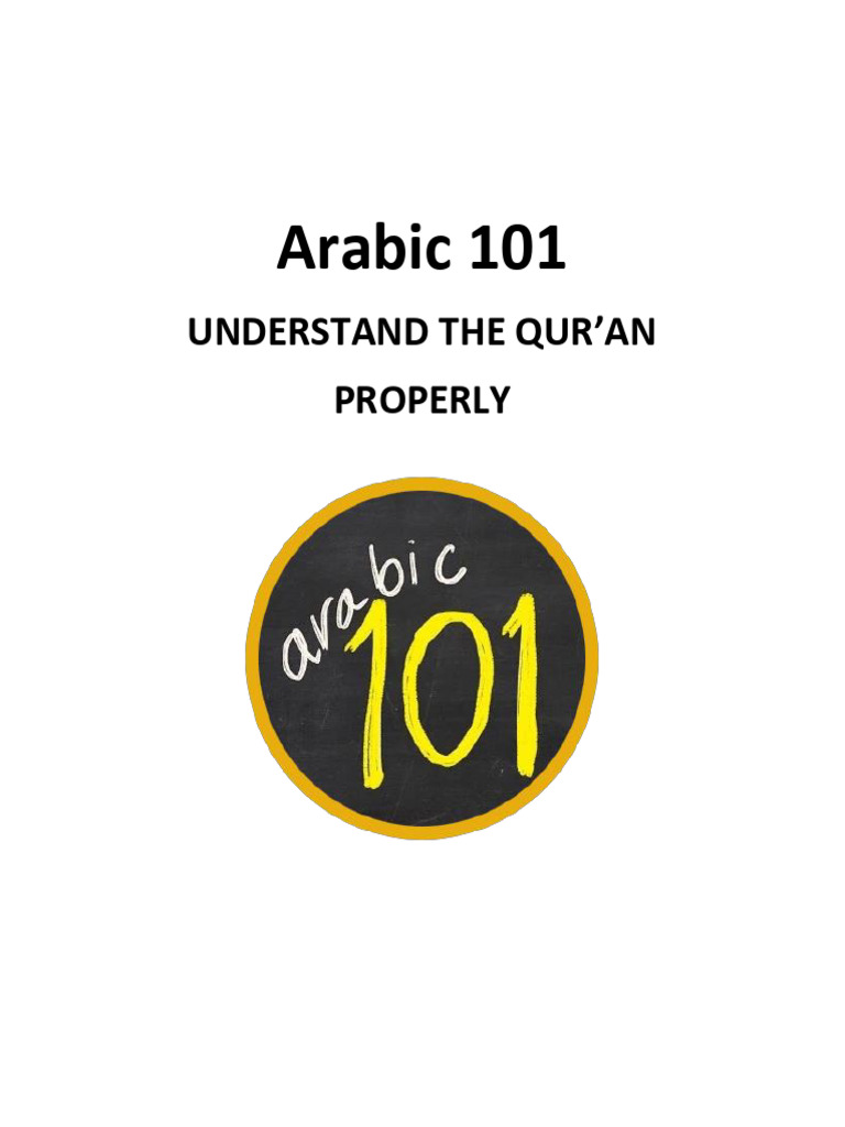 PRINTABLE Lesson 3 - How To Understand The Holy Quran | PDF