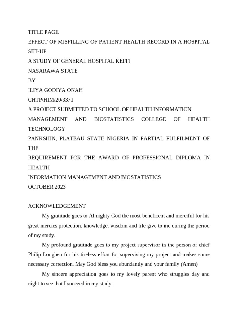 Christiana Title Page | PDF | Hospital | Patient