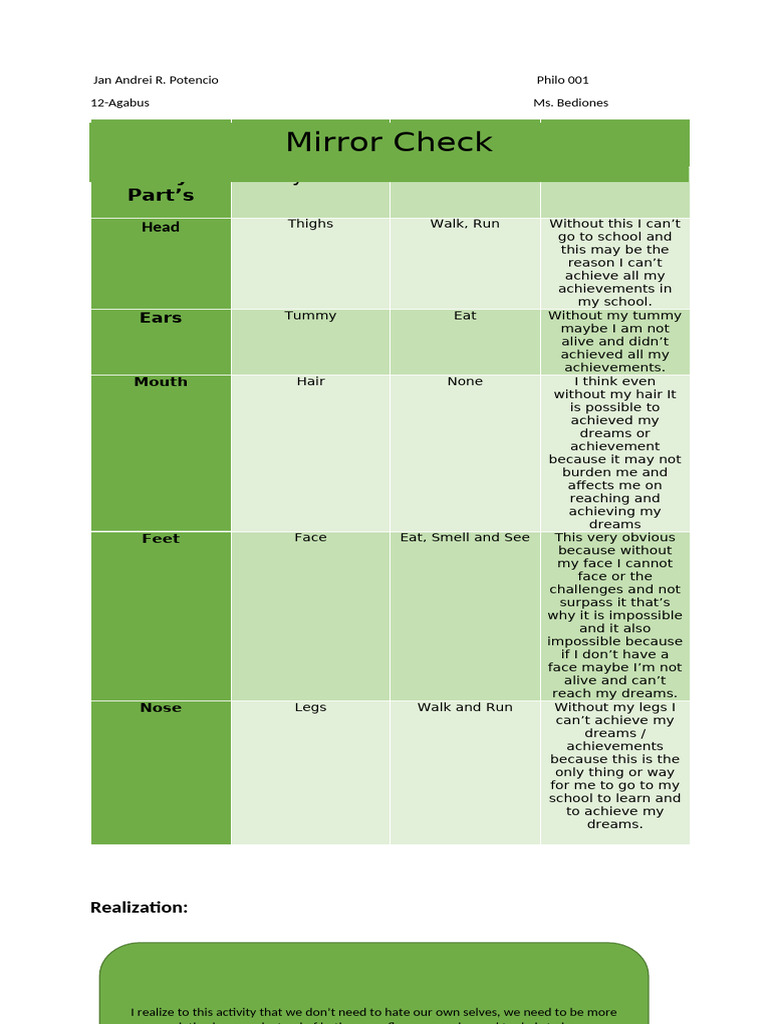 Potencio Mirror Check | PDF