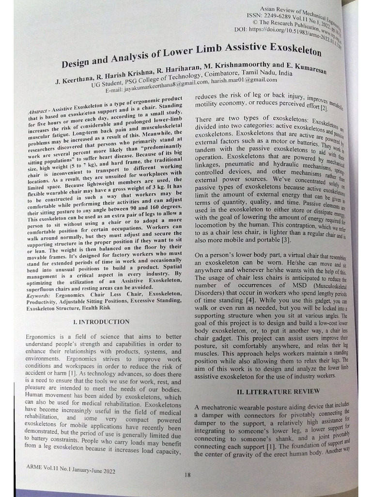 Design and Analysis of Lower Limb | PDF
