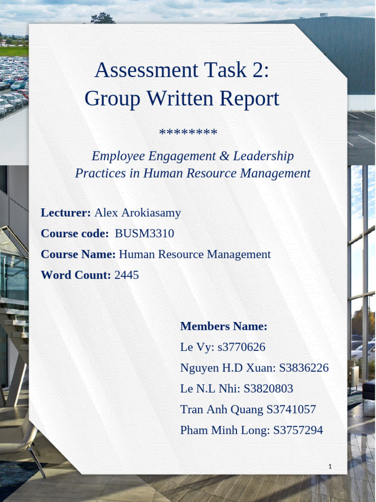 Assignment 2 Group Report Team 2 | PDF | Leadership | Human Resource ...