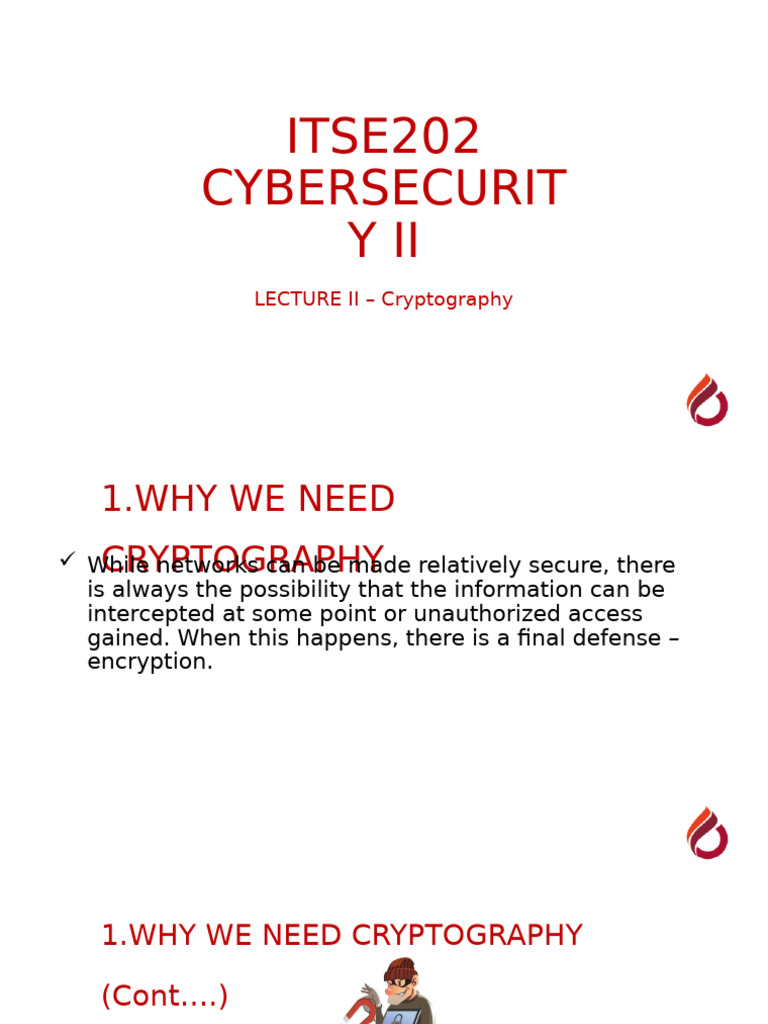 Lecture 2. Cryptography PDF | PDF | Encryption | Cryptography