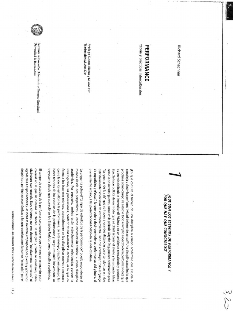 Schechner - Performance Teoria y Práctica Interculturales | PDF