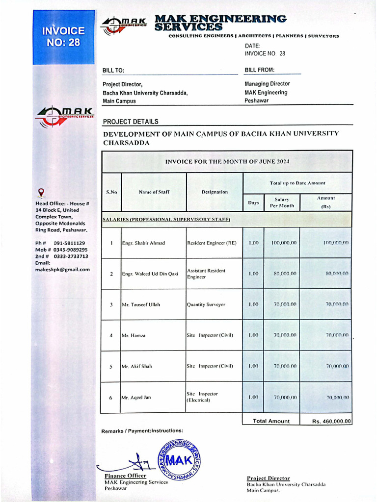 Civil Work Consultant Claim | PDF