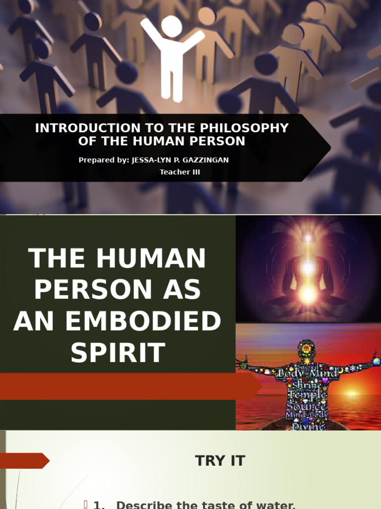 06 The Human Person As An Embodied Spirit 2 | PDF | Thought | Embodied ...