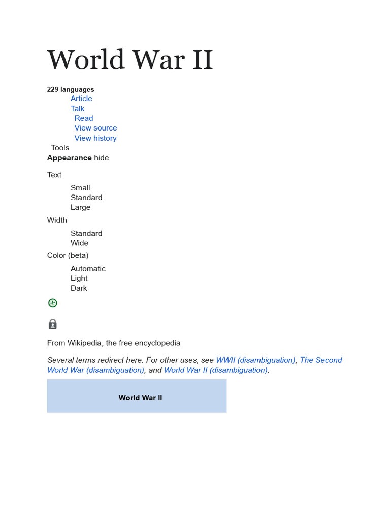 World War II | PDF | World War II | Axis Powers