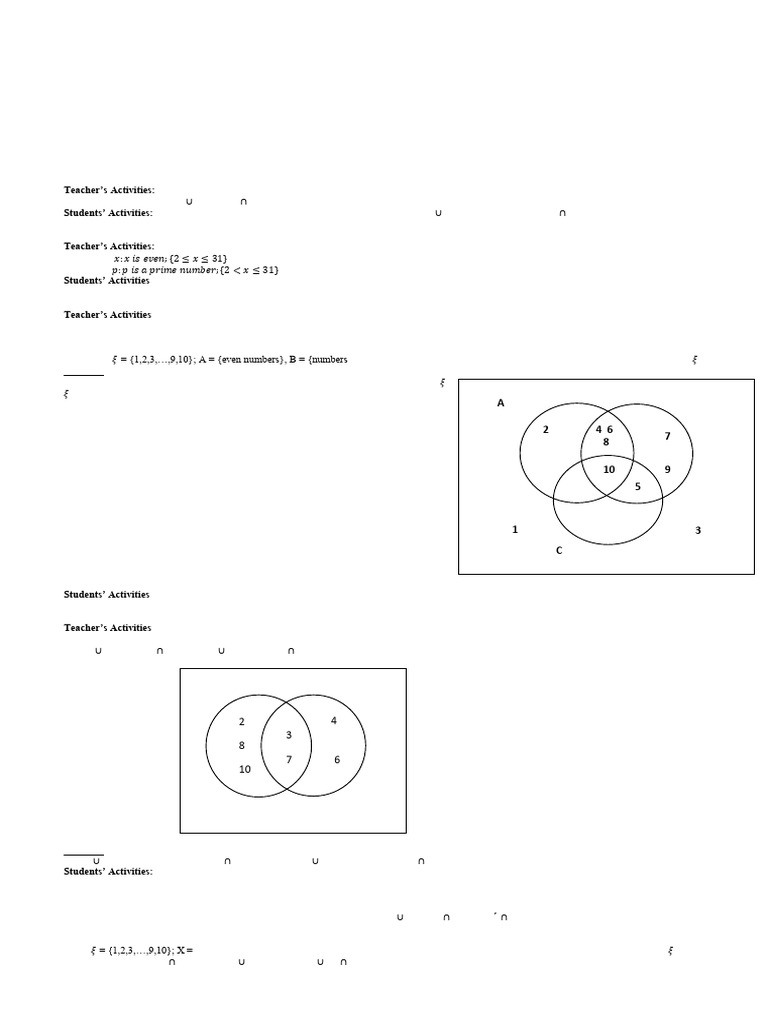 6545 - SS1 MATHS 4th Set Theory | PDF | Mathematics | Behavior Modification